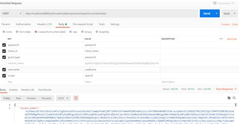Keycloak Get Access Token With Postman Access Type Bearer Only
