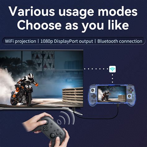 ANBERNIC RG Android Handheld GB GB GB With Games Transparent Blue