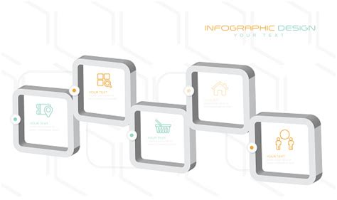 인포그래픽 아이콘이 있는 타임라인 다이어그램 스톡 일러스트레이션 타임라인 시각 자료 인포그래픽 단계 아이콘 숫자 5 개념에 대한 스톡 벡터 아트 및 기타 이미지 Istock