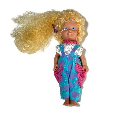 1987 Playskool Dolly Surprise Holly Surprise Doll Hair Growing Blonde