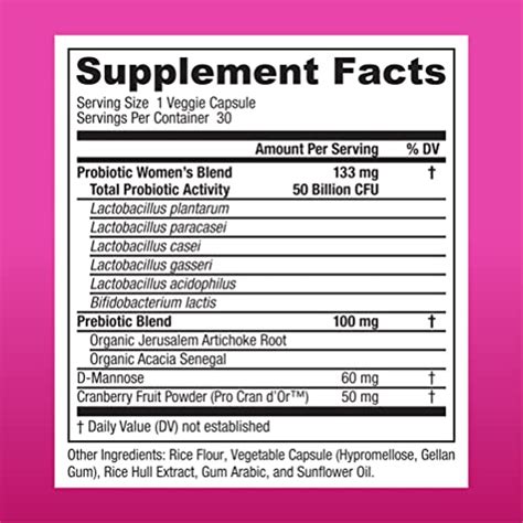 Probiotics For Women 50 Billion Cfu 6 Diverse Strains For Women