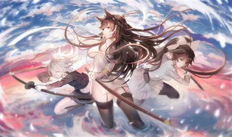 Azur Lane Hd Wallpaper Takao Maya And Atago By Sa Yuki