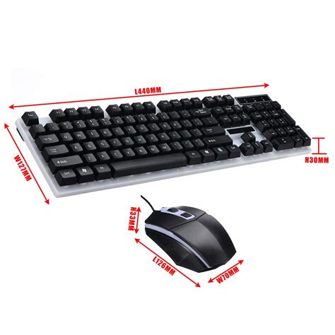 Gaming Keyboard Mouse Set Mechanical Wired USB Key Grandado