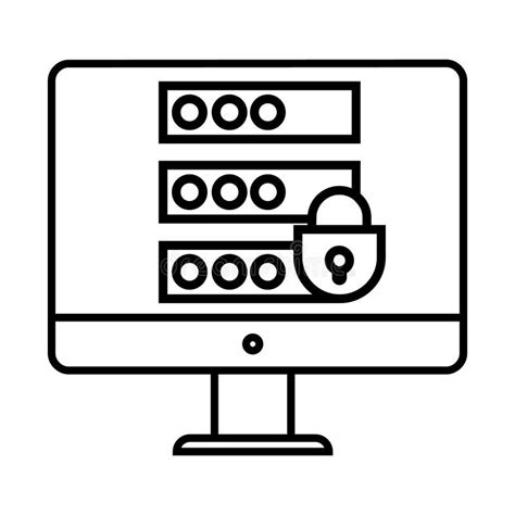 Password Icon Vector Protection Illustration Sign Security Symbol Or Logo Stock Illustration