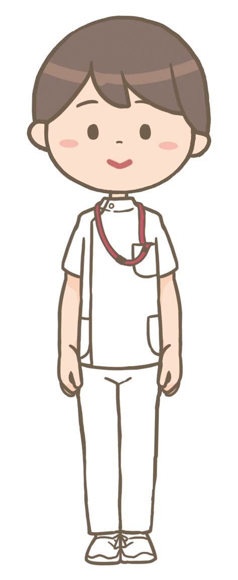 男性看護師のイラスト🎨【フリー素材】｜看護roo [カンゴルー]