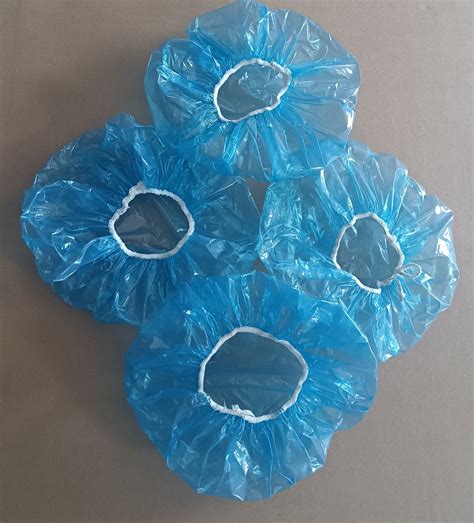 Manufacturer PE Plastic Bath Accessories Women Shower Cap Waterproof