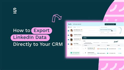 How To Export Linkedin Data Directly To Your Crm
