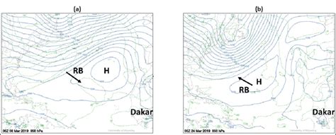 Global Forecast System Gfs 850 Hpa Analysis Chart For A 8 March 00