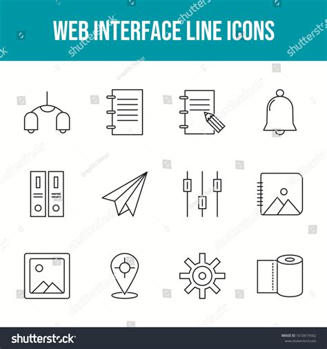 Beautiful Web Interface Vector Icons Set Stock Vector Royalty Free