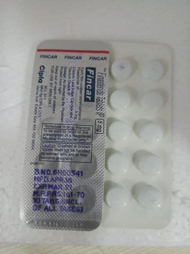 Fincar Finasteride 5mg Tablets At ₹ 70stripe Finpecia 1mg Tablet In