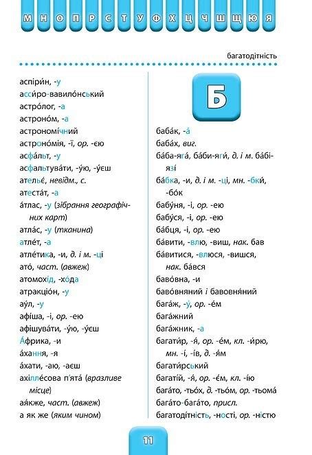 Шкільний словничок. Орфографічний словник (Укр) Ула (9789662840261 ...