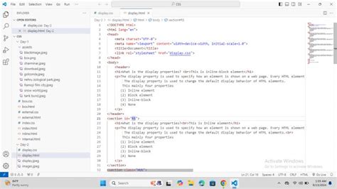Usha S On Linkedin Day 14 Html And Css Part 1 Using The Css We Are Creating The Display