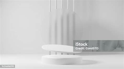 제품 쇼케이스를위한 최소한의 흰색 연단 모형 또는 받침대 0명에 대한 스톡 사진 및 기타 이미지 0명 3차원 형태 개념 Istock