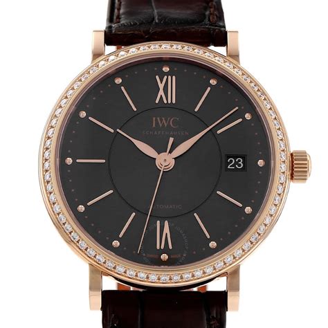 IWC Pre-owned IWC Portofino Diamond Grey Dial Unisex Watch IW458108 ...