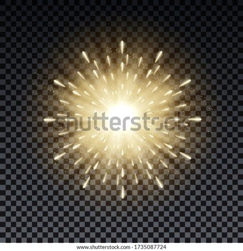 Golden Burst Sparkle Rays Lens Flare Stock Vector Royalty Free Shutterstock