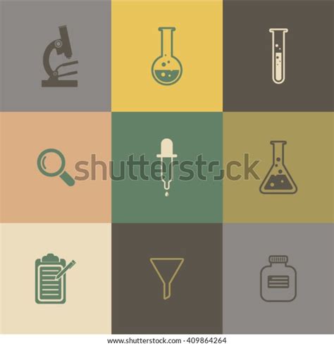 Science Lab Icon Set Laboratory Equipment Stock Vector Royalty Free Shutterstock