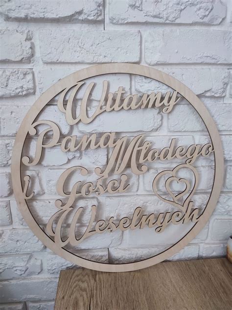 Napis witamy Pana młodego gości tablica powitalna oficjalne archiwum Allegro
