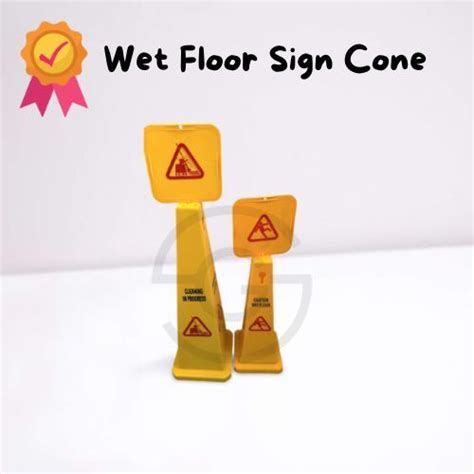 Jual Wet Floor Sign Cone Tanda Awas Lantai Licin Kerucut Shopee