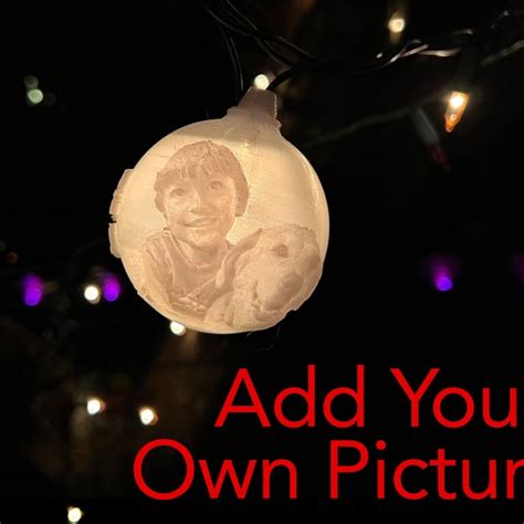 3d Printed Lithophane Ornament Etsy