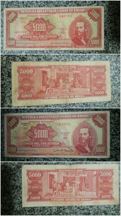 CEDULAS DO BRASIL RARAS TIRADENTES Cedulas Do Brasil Moedas Raras