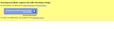Javascript Development Mode Requires The Gwt Developer Plugin Stack
