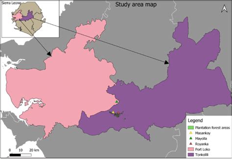 Map Showing The Location Of The Three Sampled Communities In Relation