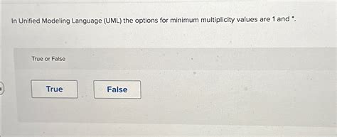 Solved In Unified Modeling Language UML The Options For Chegg