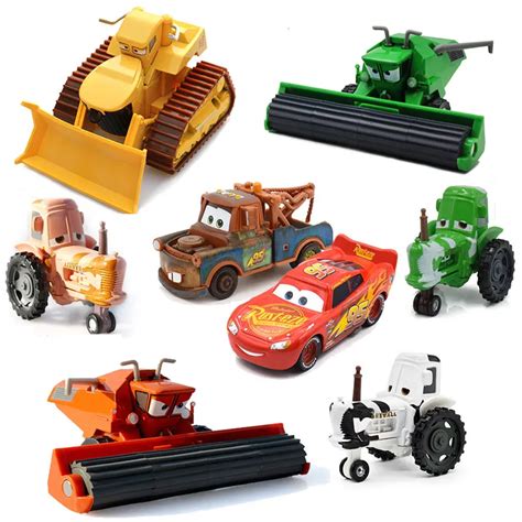 Cars Lightning Mcqueen Mater Ranch Tractor Cow Harvester