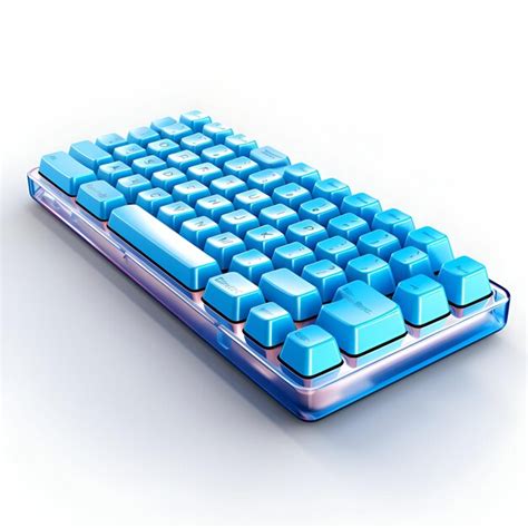 keyboard on a white background 3d render computer generated image