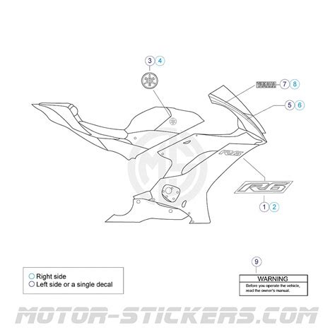 Yamaha Yzf R6 2019 Decals