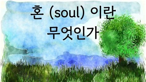 혼 Soul 이란 무엇인가 Youtube