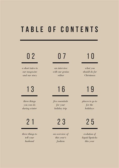 Designing The Perfect Table Of Contents 50 Examples To Meet Us At Imm