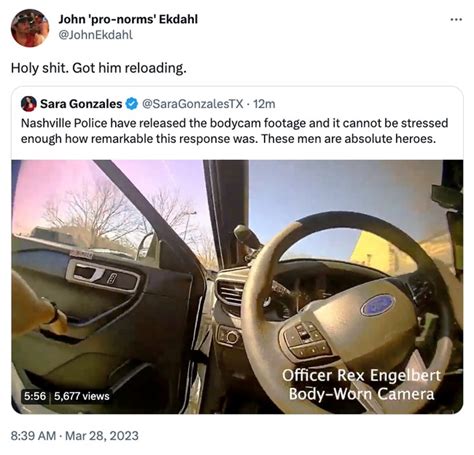 Bodycam Vid Shows Selfless Heroism Of Nashville Police Risking Their