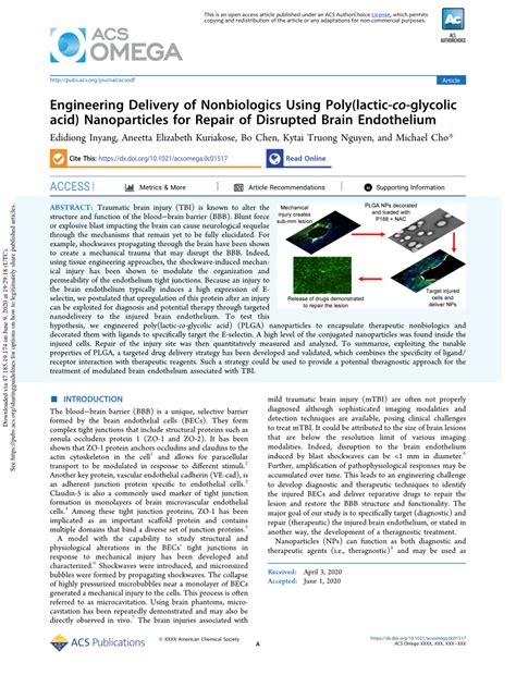 Pdf Engineering Delivery Of Nonbiologics Using Polylactic Co