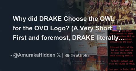 Why Did Drake Choose The Owl For The Ovo Logo A Very Short🧵 First