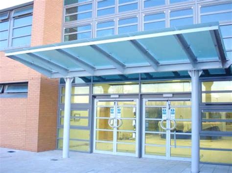 Spc06 Satin Glass Supported Canopy Offices Grimsby Urban Design