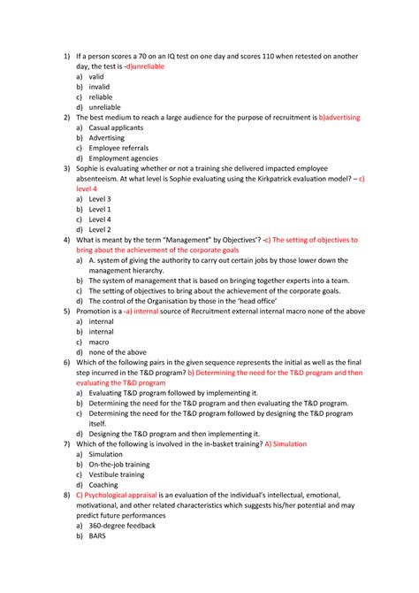 Mcq Practice Questions If A Person Scores A On An Iq Test On