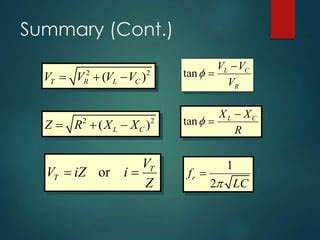 Single Phase AC Circuit Ppt