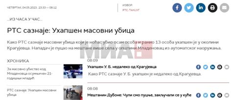 Второ масовно убиство во Србија за три дена Убиени осум лица 13 се