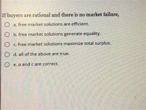 Solved If Buyers Are Rational And There Is No Market Chegg