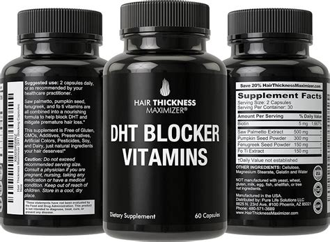 Hair Thickness Maximizer Dht Blocker Vitamins Bodytonix Australia