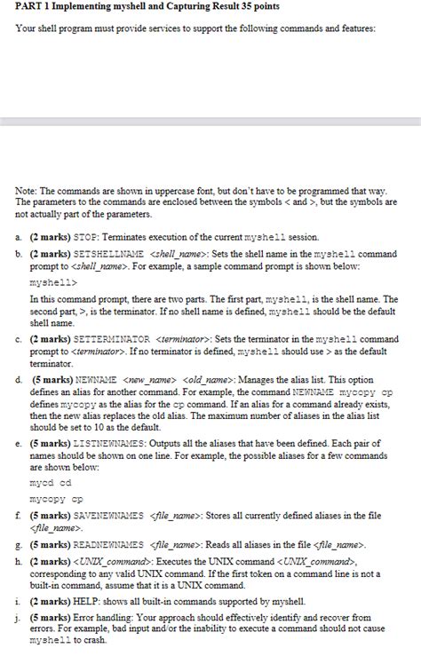 Write A Shell Program Called Myshell That Runs On