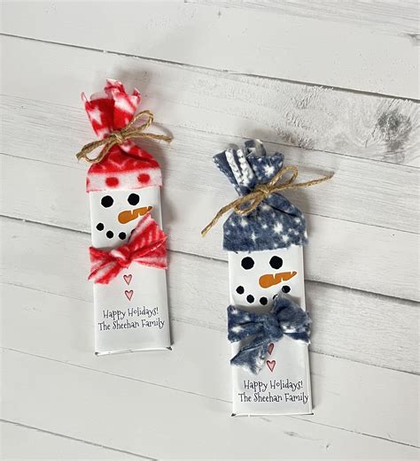 Snowman Hershey Bar Chocolate Snowman Bar Stocking Stuffer Christmas Candy Party Favor