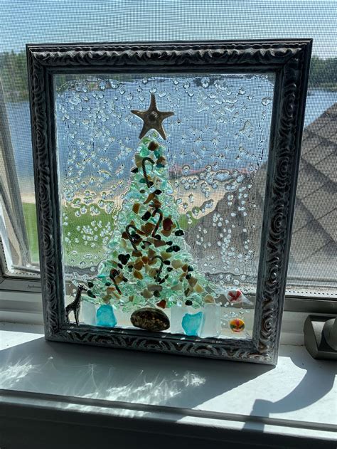 Christmas Tree Resin Glass Art For Home Decor Etsy