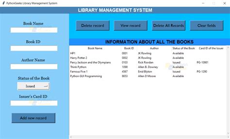 Library Management System Project In Python With Source Code Python Geeks
