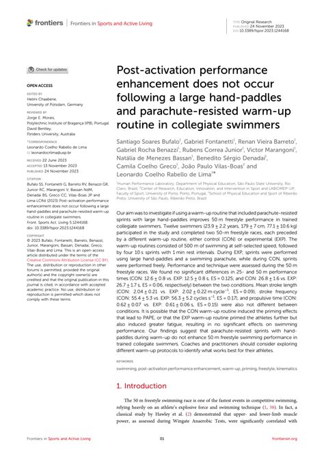 Pdf Post Activation Performance Enhancement Does Not Occur Following