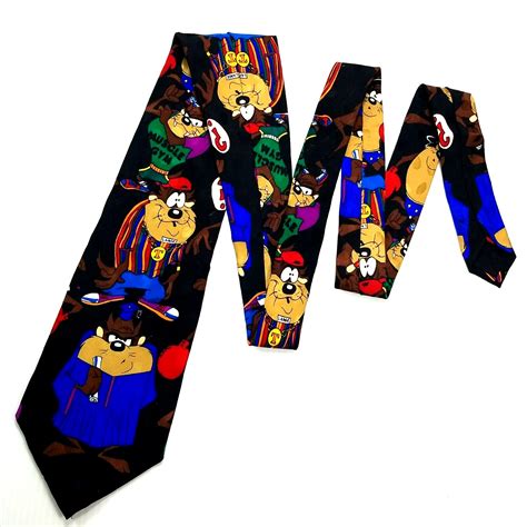 1993 Looney Tunes Mania Taz Tie Tasmanian Devil Carto Gem