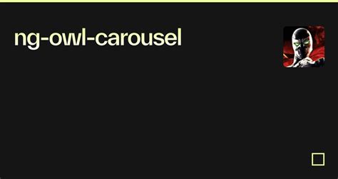 Ngx Owl Carousel O Examples Codesandbox