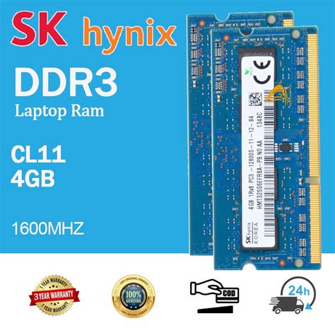 Sk Hynix 4gb Ddr3 1600mhz เอสเค ไฮนิกส์ Pc3 12800s 204pin 1rx8 Laptop Memory แรม โน็ตบุ๊ค