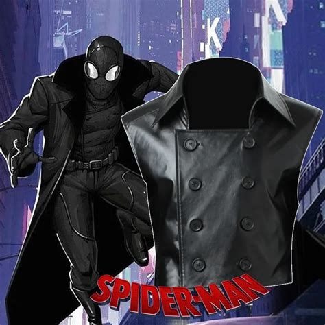 Spider Man Noir Cosplay Costume Superhero Spiderman Comics Halloween